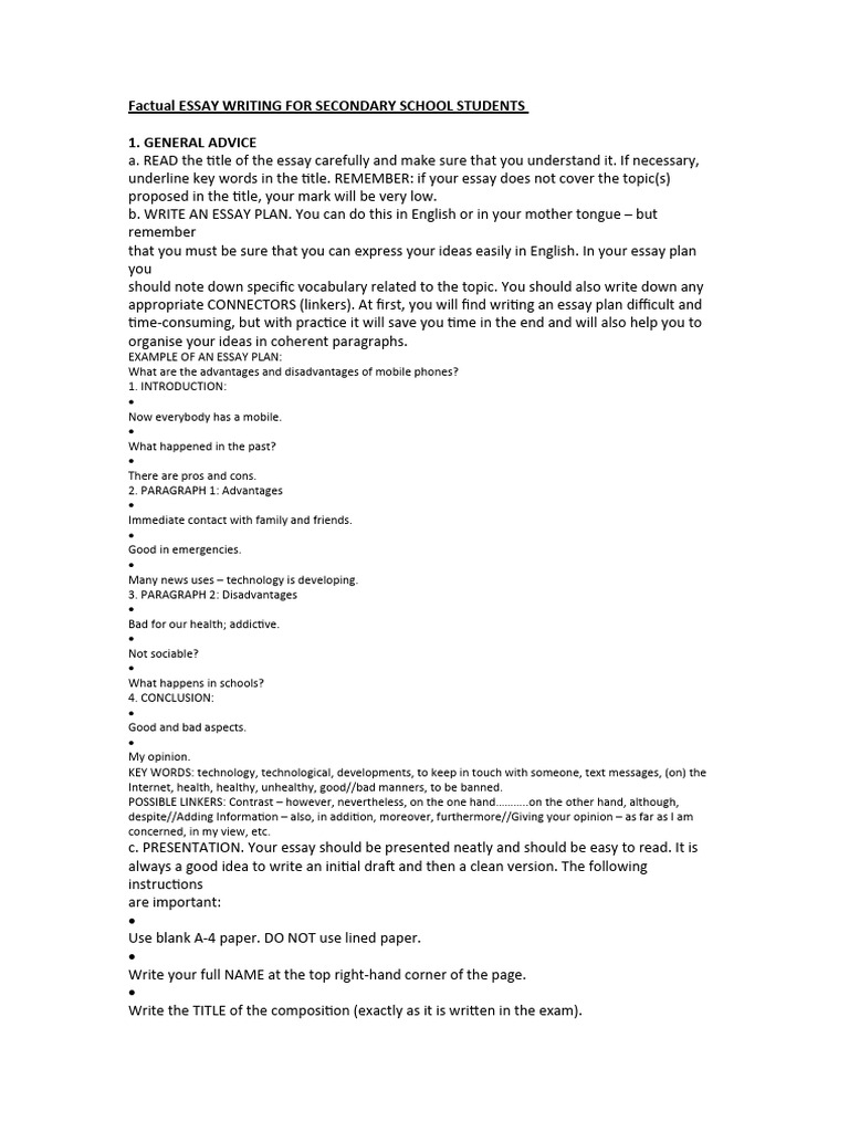 Factual Essay Writing Guide | PDF