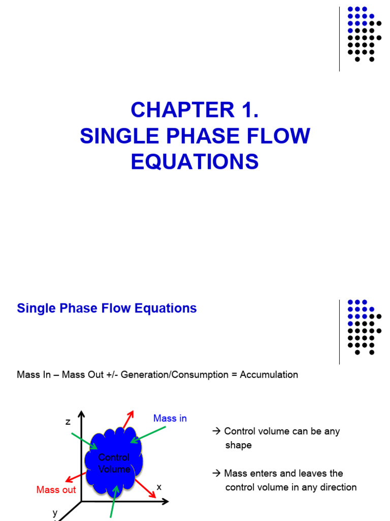 Week 2 PE546 Chapter 1 Single Phase Flow Equations | PDF