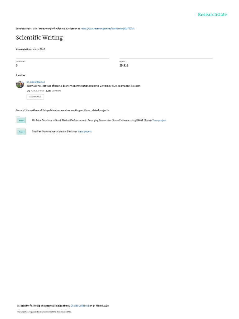 Scientific Writing | PDF