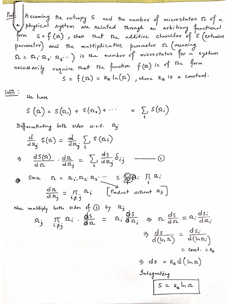 Statistical Mech. Problems | PDF
