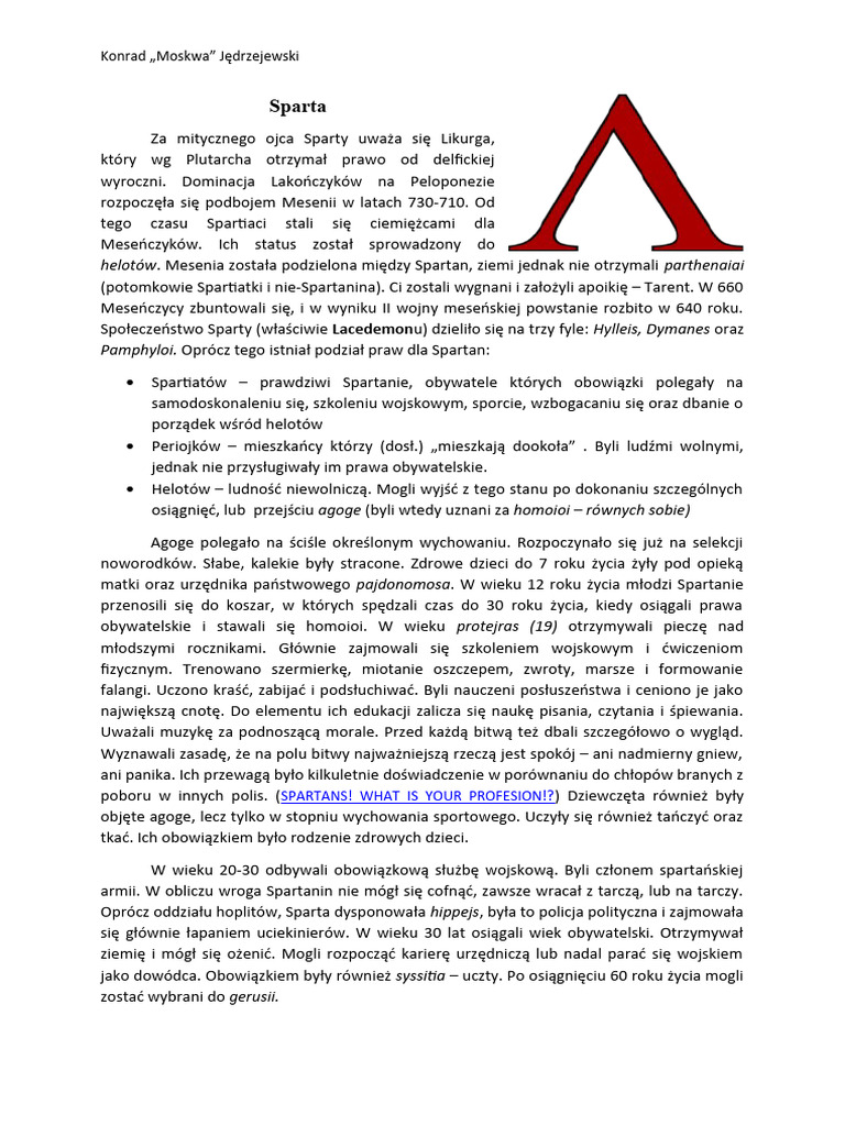 Sparta | PDF
