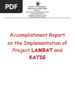 Mathematics Accomplishment Report | PDF | Teaching Mathematics | Concept