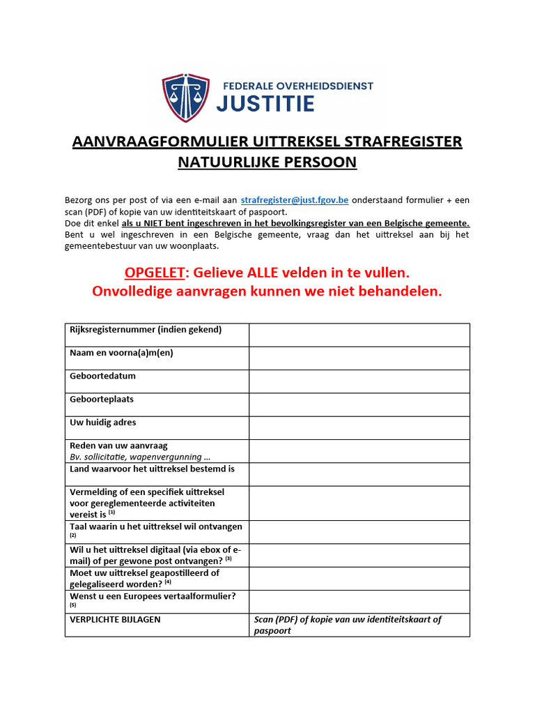 Formulier Usr NP | PDF