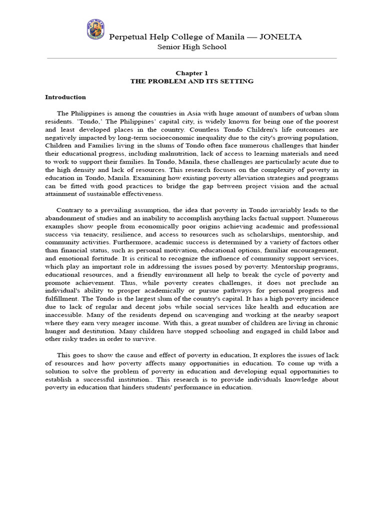 Poverty in Education GROUP 4 | PDF | Poverty | Poverty & Homelessness