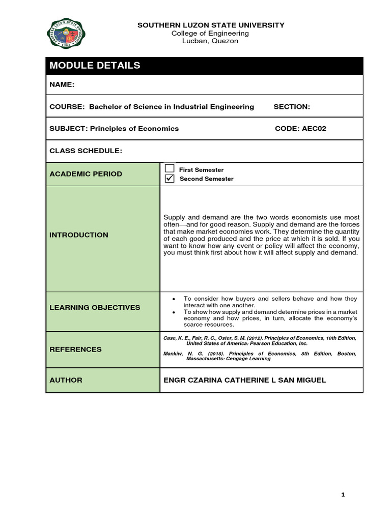 AEC02 Module - 2nd Sem | PDF