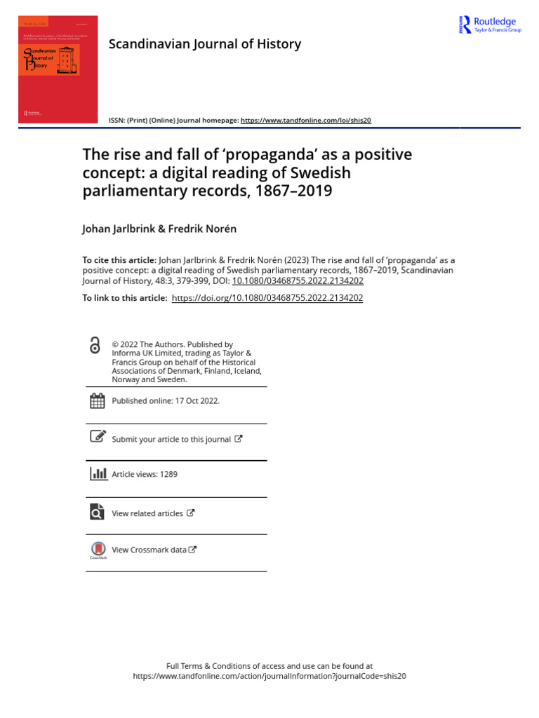 The Rise and Fall of Propaganda As A Positive Concept A Digital Reading ...
