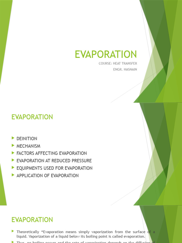 EVAPORATION | PDF | Evaporation | Liquids