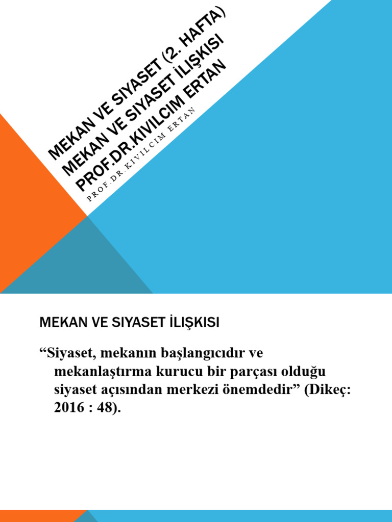 Presentation2-Mekan Ve Siyaset | PDF