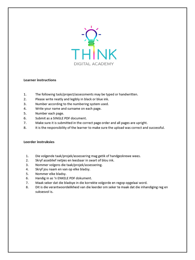Business Studies Task 3 Instructions | PDF | Rubric (Academic)