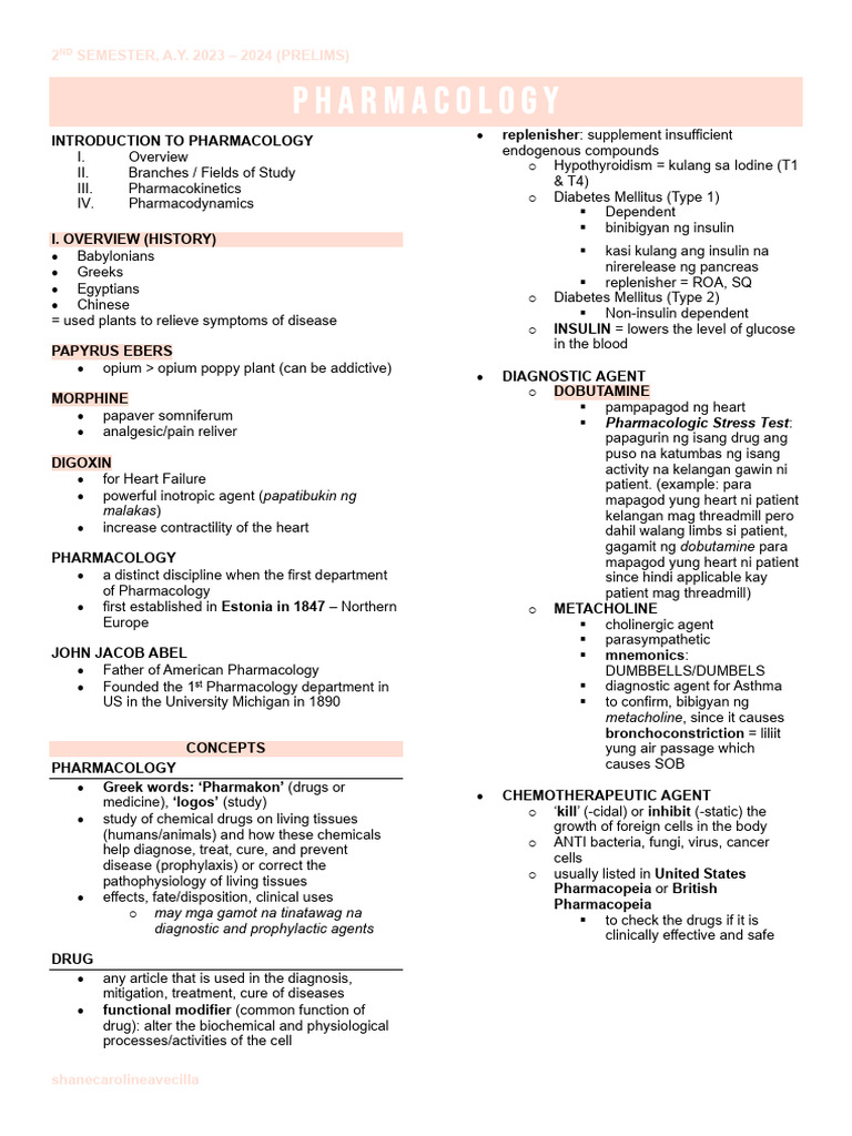 PCOL | PDF | Pharmacokinetics | Pharmacology