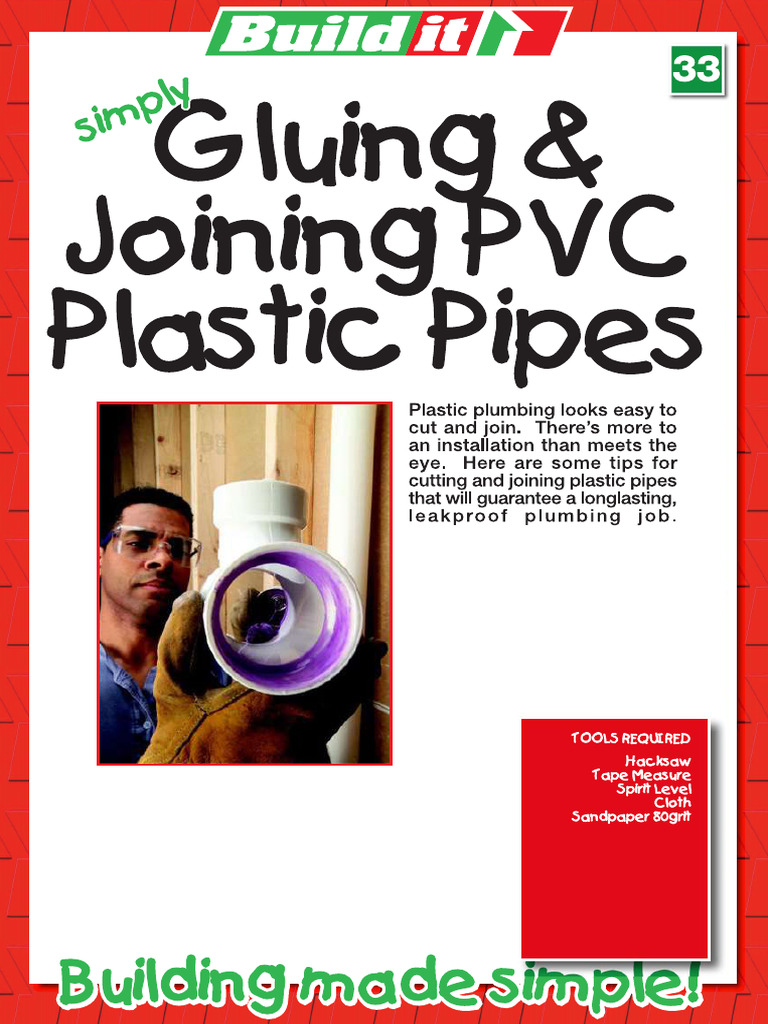 Gluing Joining PVC Plastic Pipes | PDF