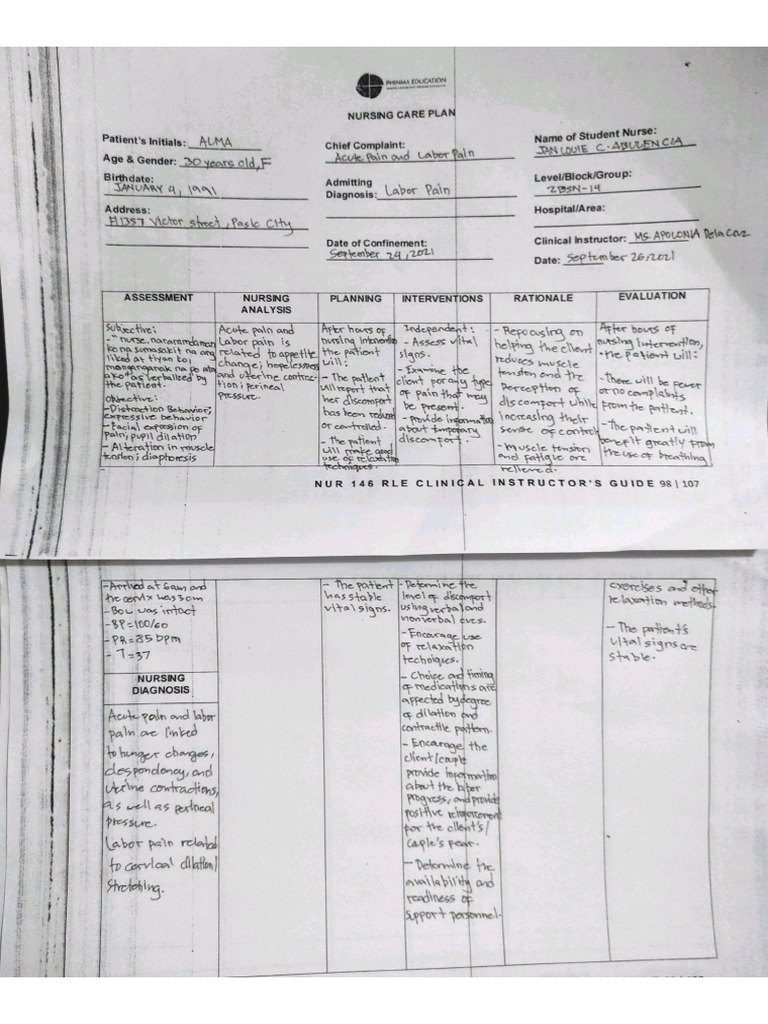 NUR-195-OB-RLE-NCP | PDF