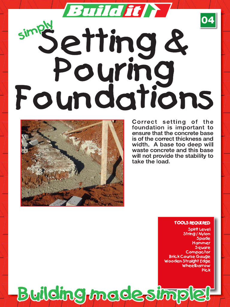 Setting Pouring Foundations | PDF