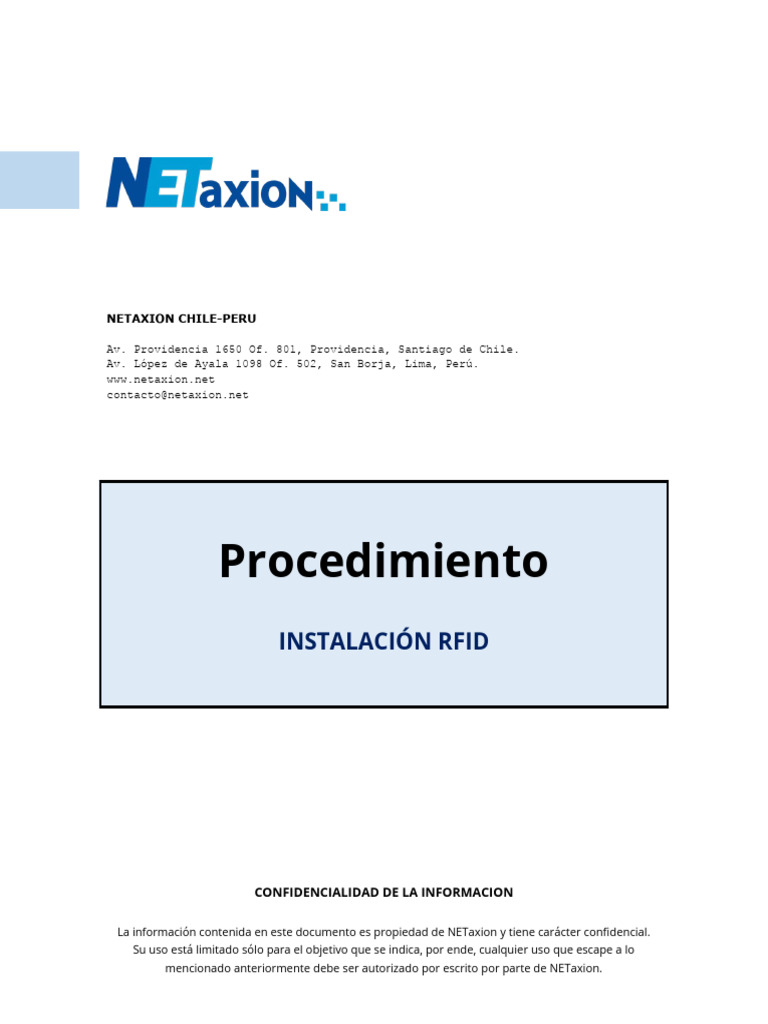 9.16 CLAALB-PR23-1.0-Instalación TAG RFID | PDF | Riesgo | Identificación de frecuencia de radio