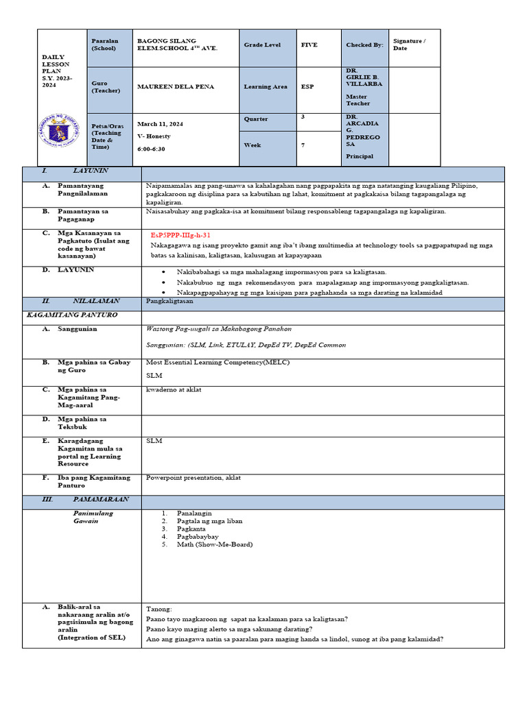 ESP 5 Q3 Mar11 | PDF