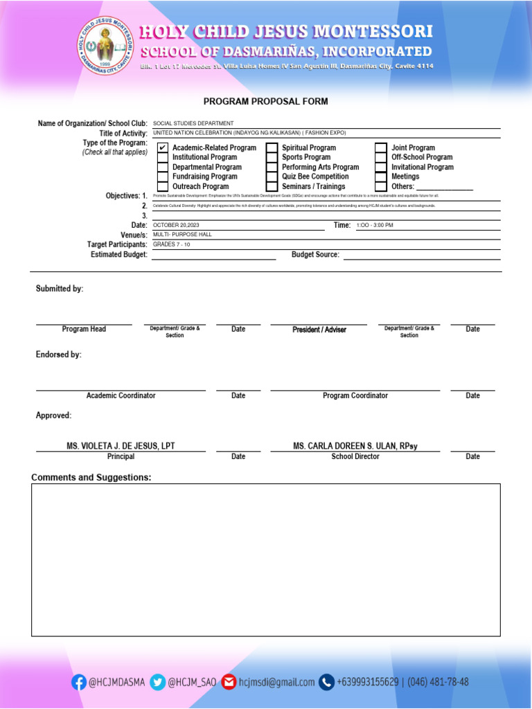 AP001 Proposal Form | PDF
