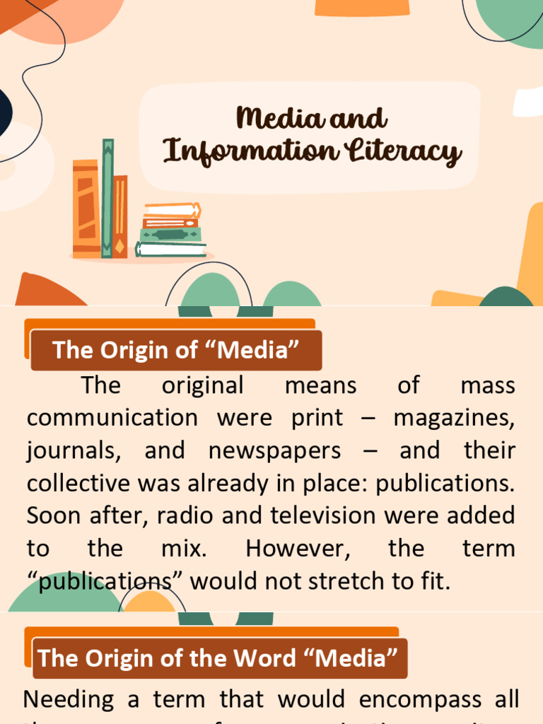 MIL - Q3 - Lesson 1 Introduction To MIL Continuation | PDF | Mass Media | Media (Communication)