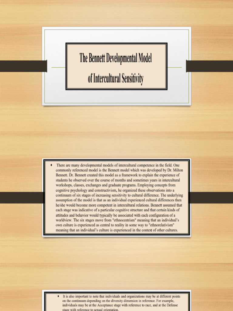 The Developmental Model of Cultural Sensitivity | PDF