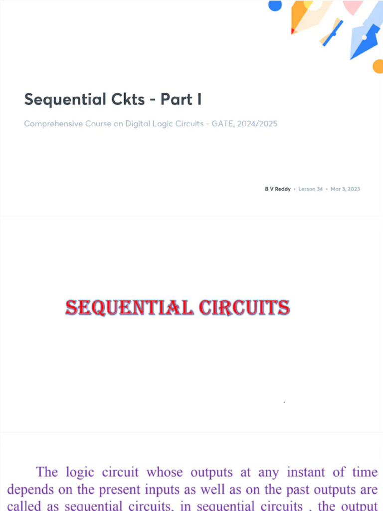 Sequential Ckts Part I With Anno | PDF