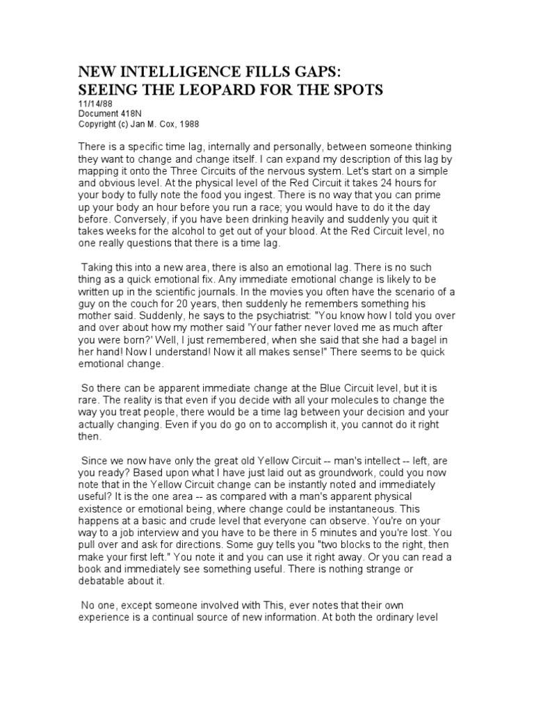 New Intelligence Fills Gaps | PDF | Elasticity (Physics) | Consciousness