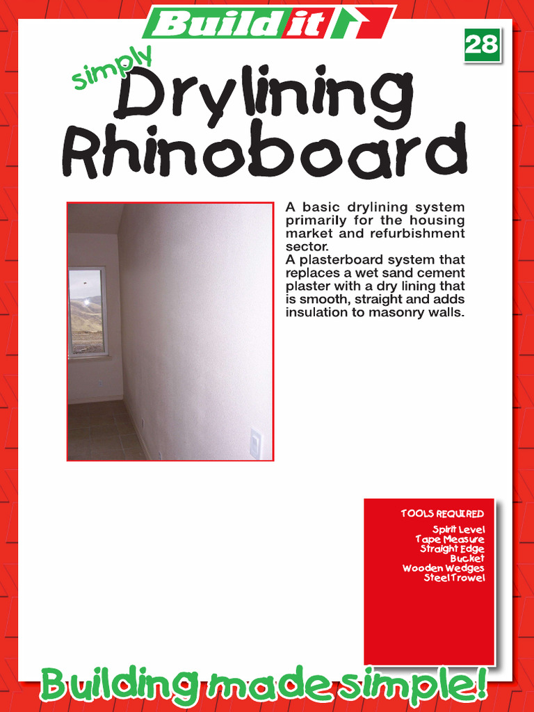 Drylining Rhinoboard | PDF