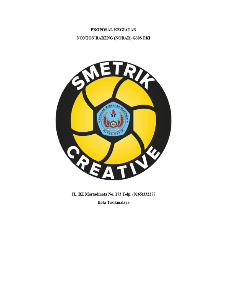 Proposal Nobar G30S PKI SMK Mitra Batik | PDF | Ilmu Sosial