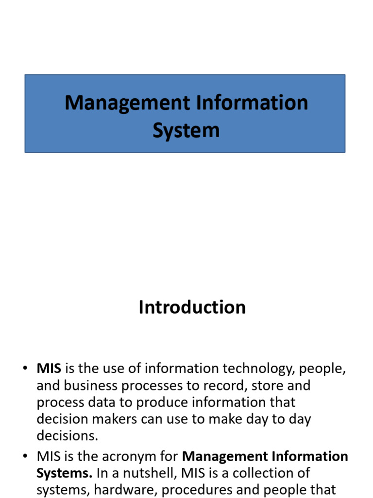 MIS UNIT 1 Final | PDF MIS UNIT 1 Final | PDF