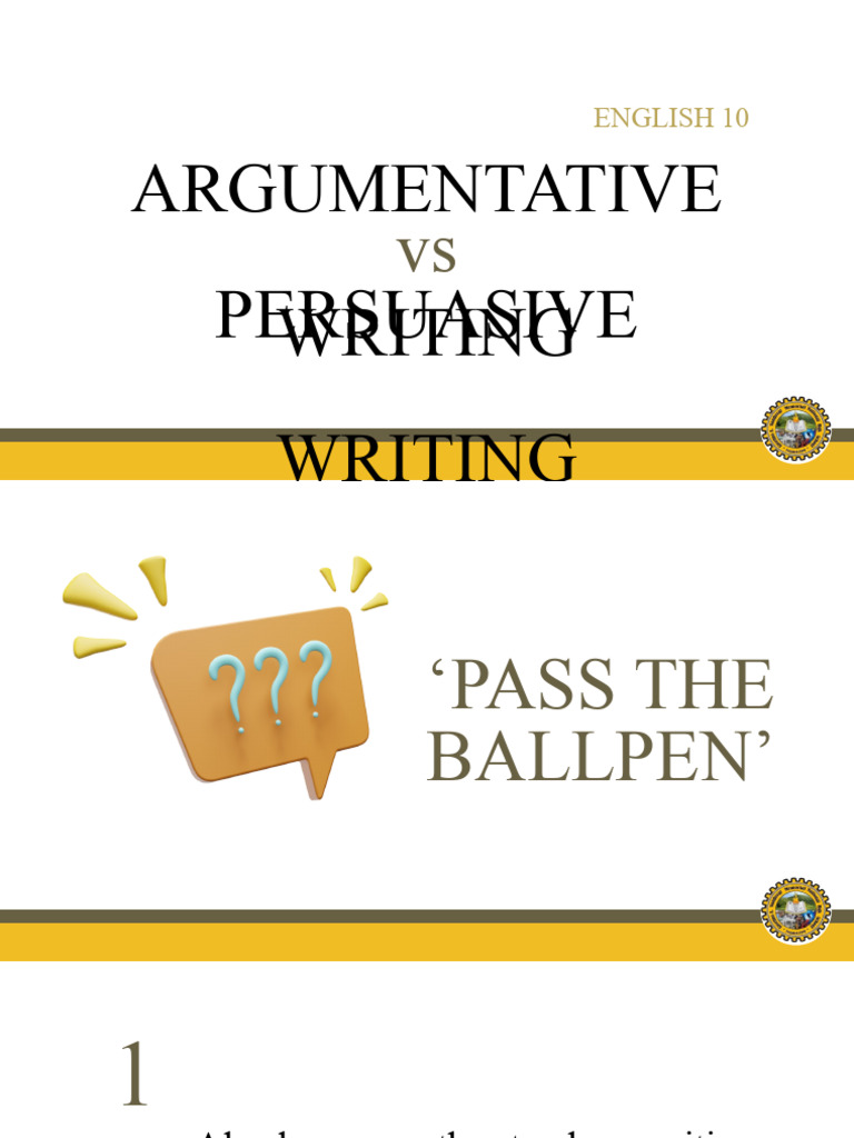 Argumentative Vs Persuasive Writing | PDF Argumentative Vs Persuasive Writing | PDF