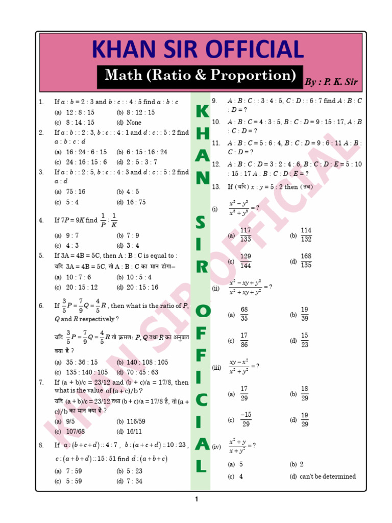 Ration | PDF | Arithmetic | Quantity