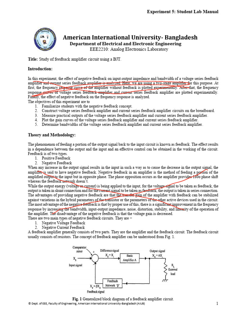 Measuring Output Resistance in Feedback Amplifiers | PDF | Amplifier ...