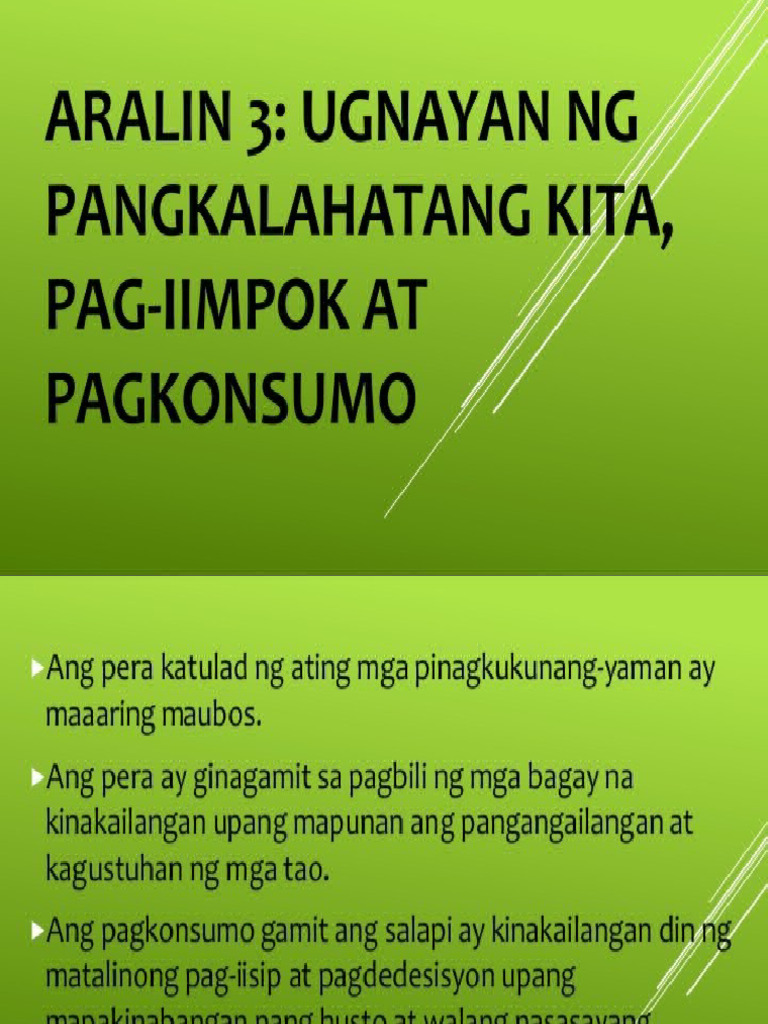 Ugnayan NG Pangkalahatang Kita Pag Iimpok at Pagkonsumo | PDF