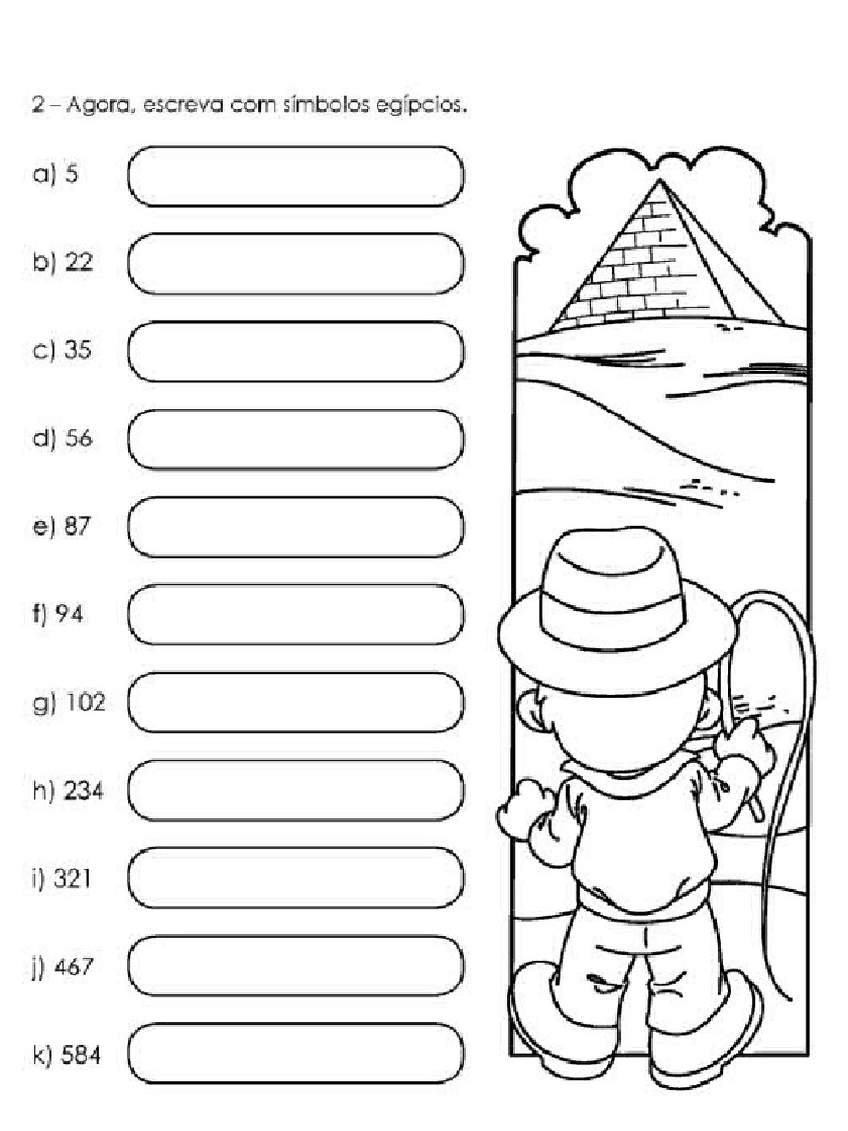 Números Egípcios (Atividade) | PDF