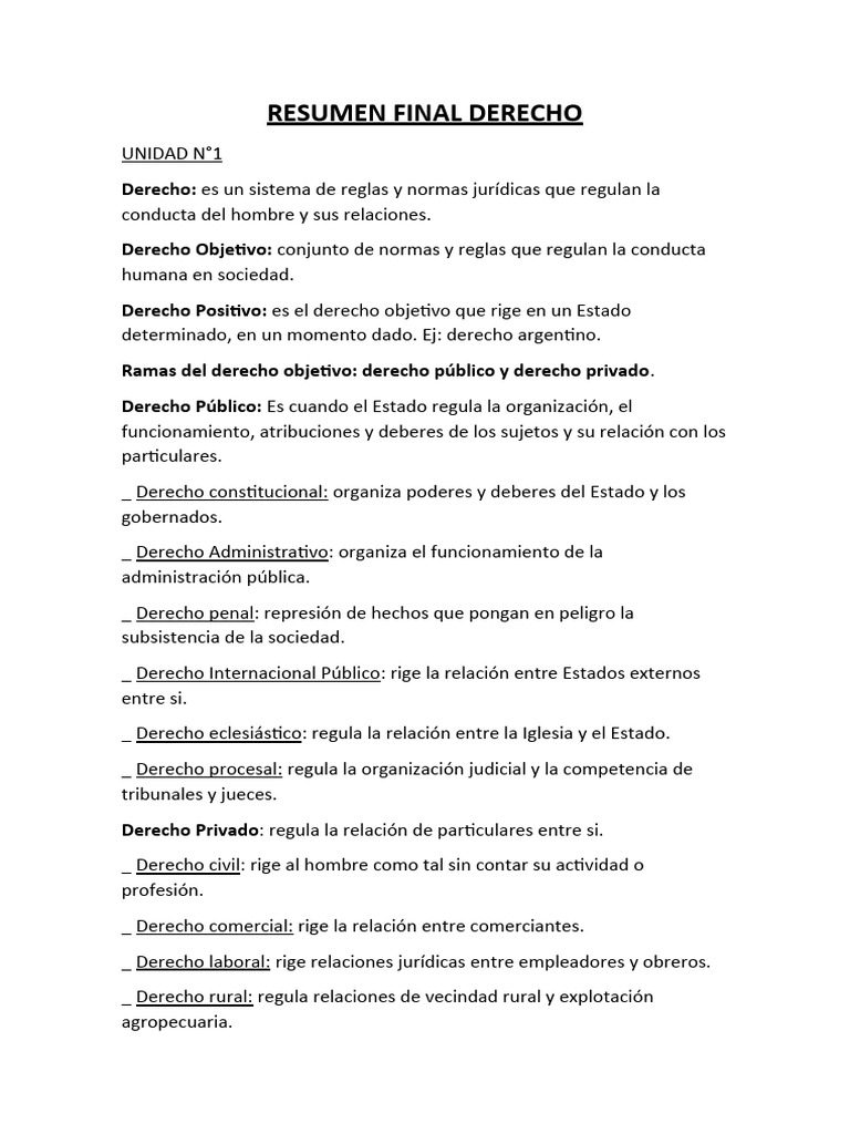 Resumen Final Derecho 2021 | PDF | Propiedad | Justicia