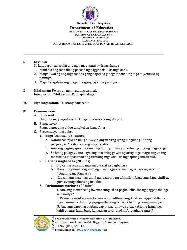 LESSON-plan - VALUES INTEGRATION (WEEK 2) | PDF LESSON-plan - VALUES INTEGRATION (WEEK 2) | PDF