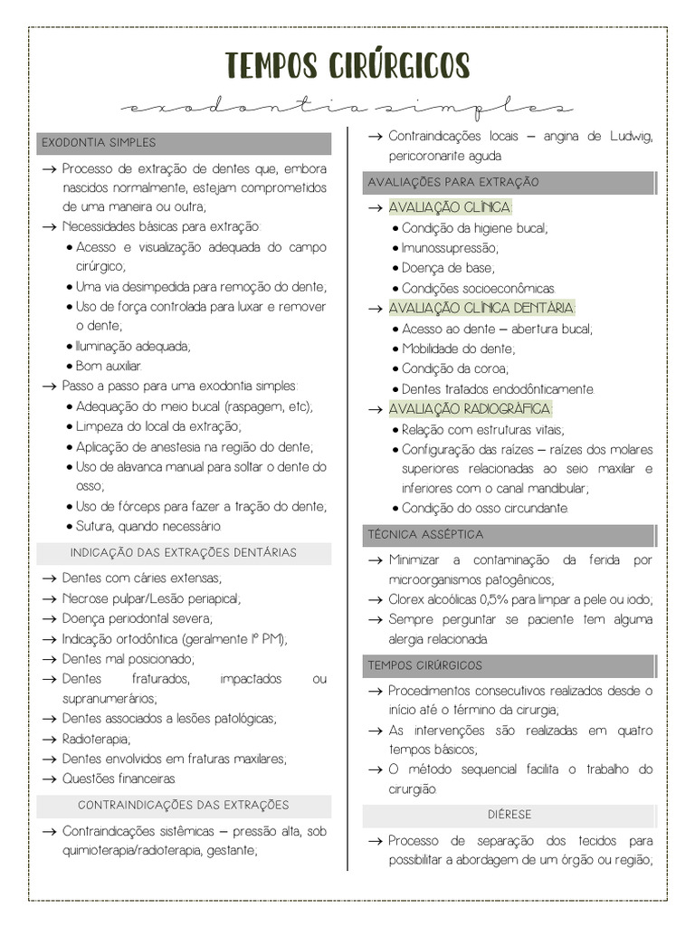 Exodontia Simples: Procedimentos e Indicações | PDF | Dente | Ciências ...