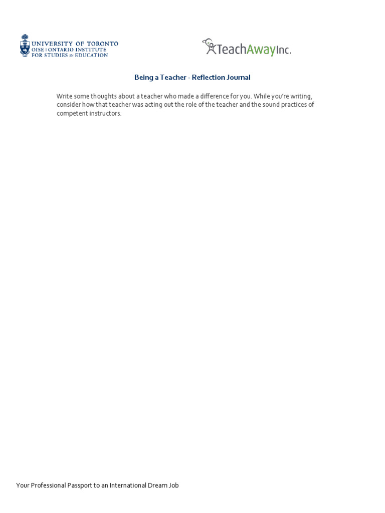 Unit 5 Lesson 1 - Reflection Journal | PDF