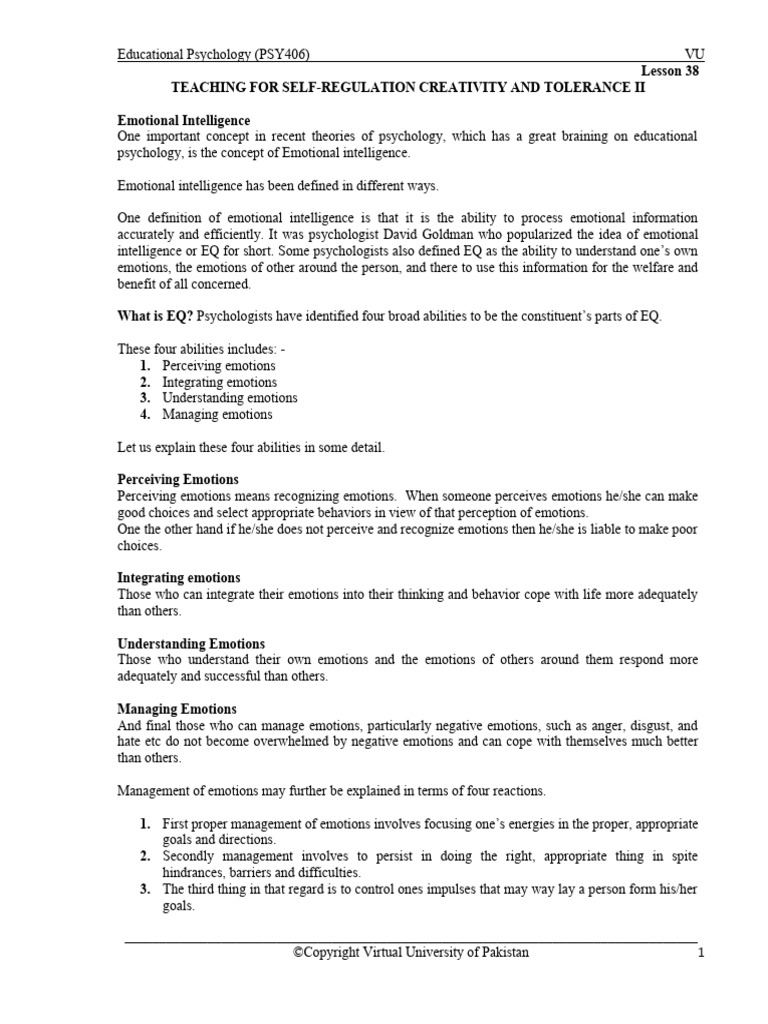 Psy407 Handout 8 | PDF | Validity (Statistics) | Emotions