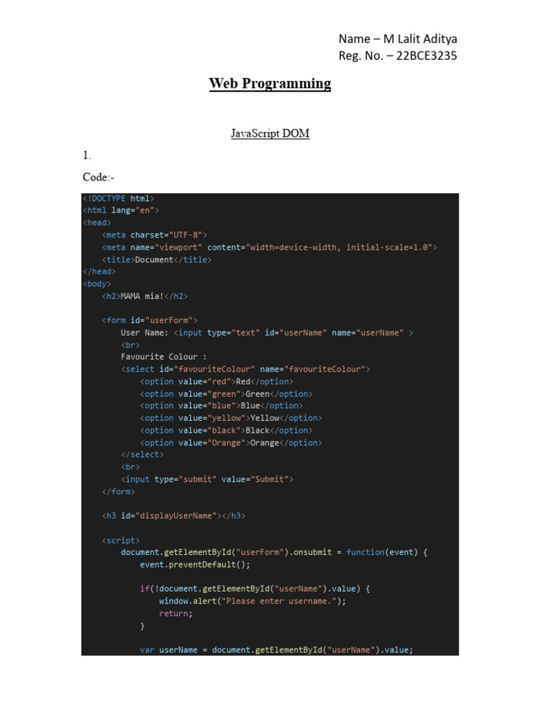 LAB TASK Events | PDF | Cyberspace | Computer Programming