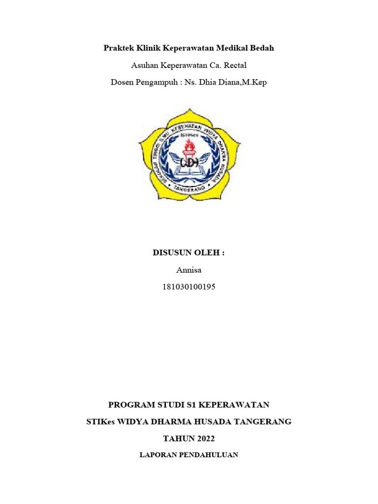 LP Dan ASKEP CA REKTAL 1 | PDF