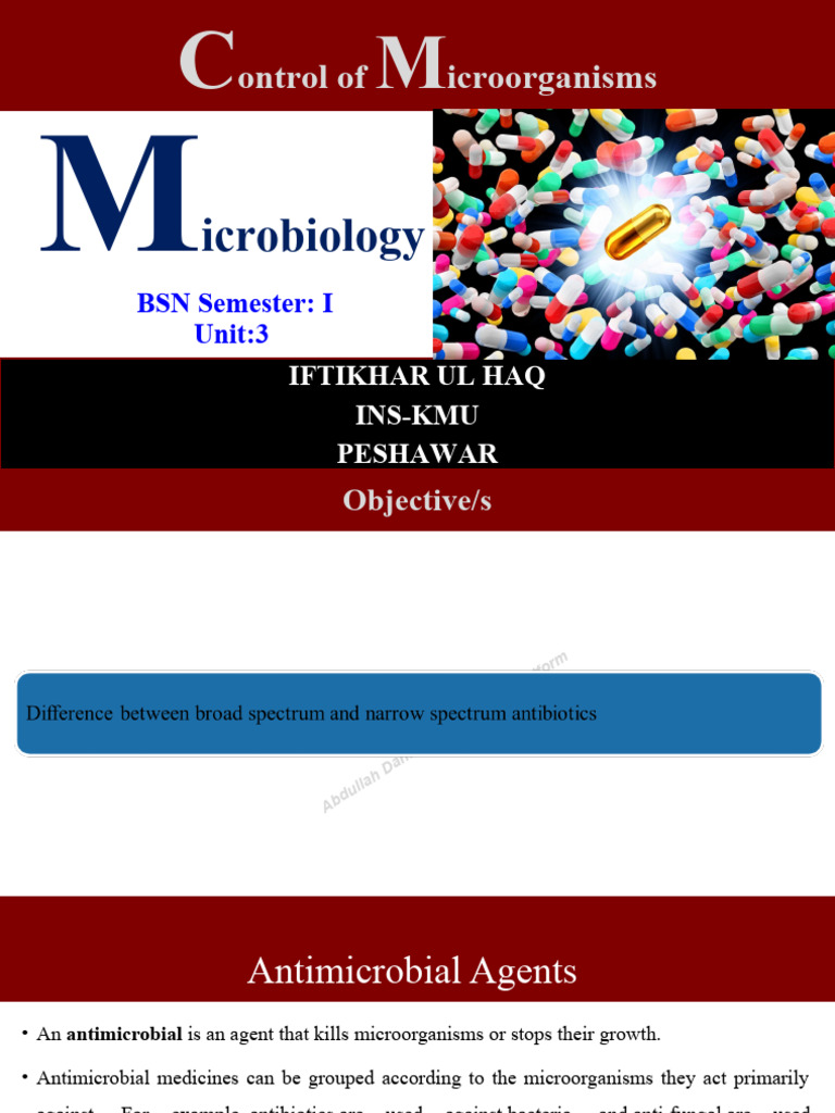 UNIT-3 CONTROL OF MICROORGANISMS Part 2, Educational Platform | PDF | Bacteria | Antimicrobial