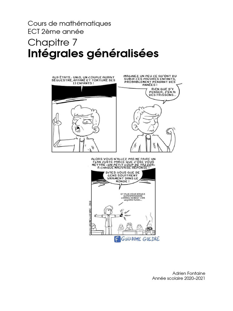 Intégrales Généralisés cours+TD | PDF