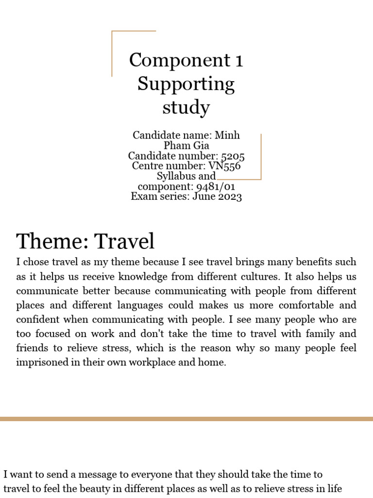 Component 1 Supporting Study | PDF | Photograph