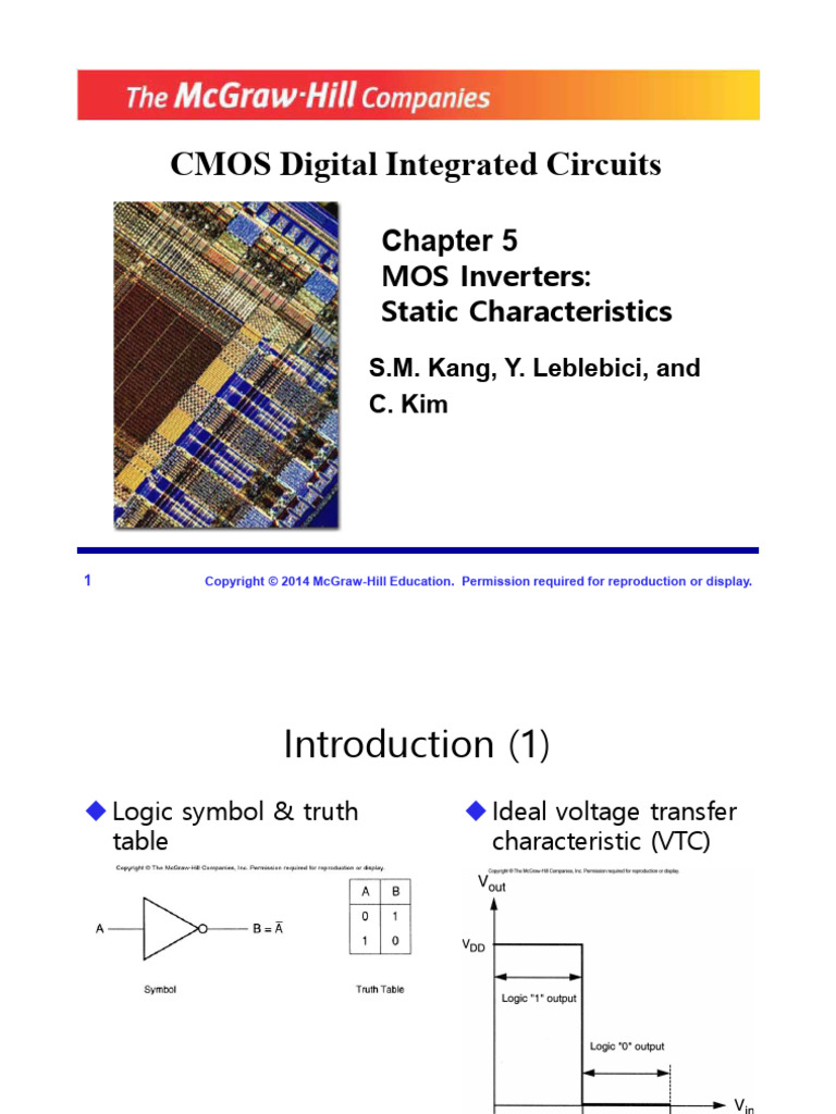 Chapter 5 MOS Inverters Part A | PDF | Electricity | Computer Engineering