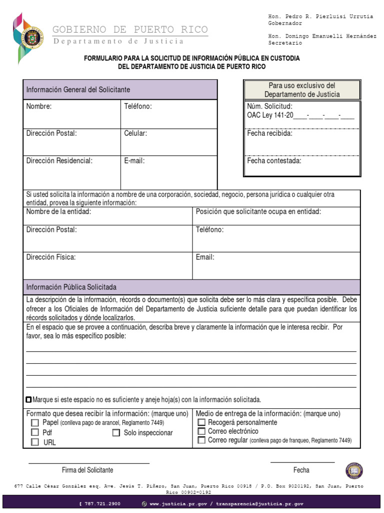 Formulario Solicitud Informacion CIUDADANO | PDF