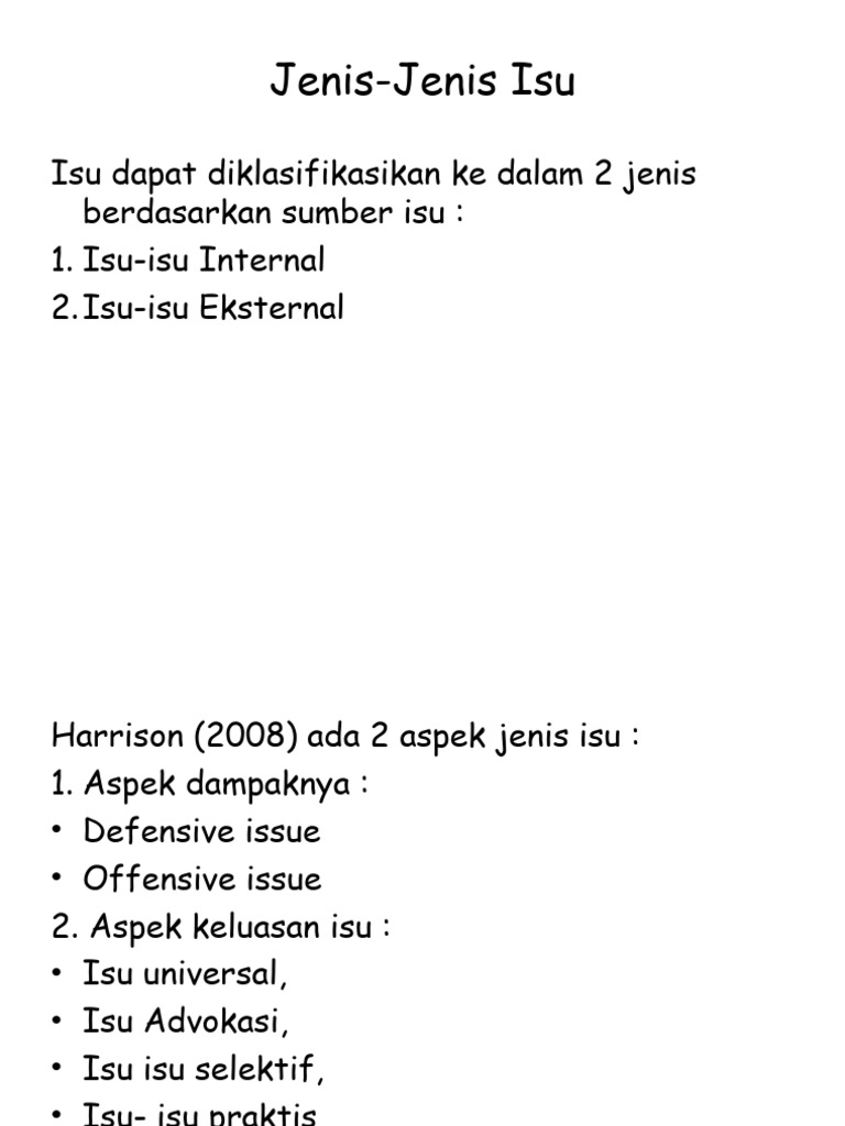 MG 4 Jenis2 Isu Dan Tahapannya | PDF | Karier & Perkembangan