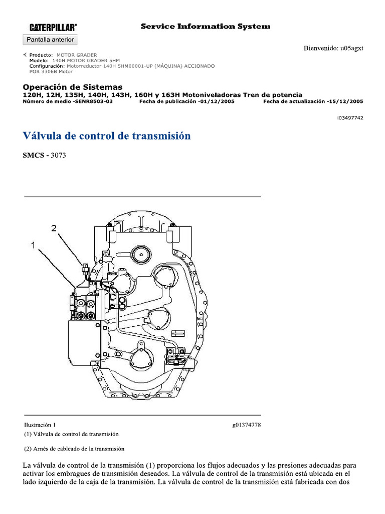Válvula de Control de Transmisión 140H | PDF