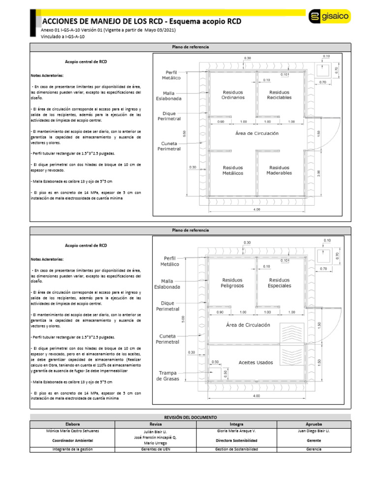 I-GS-A-10 V01 AMRCD Anexo 01 - Esquema Acopio RCD | PDF