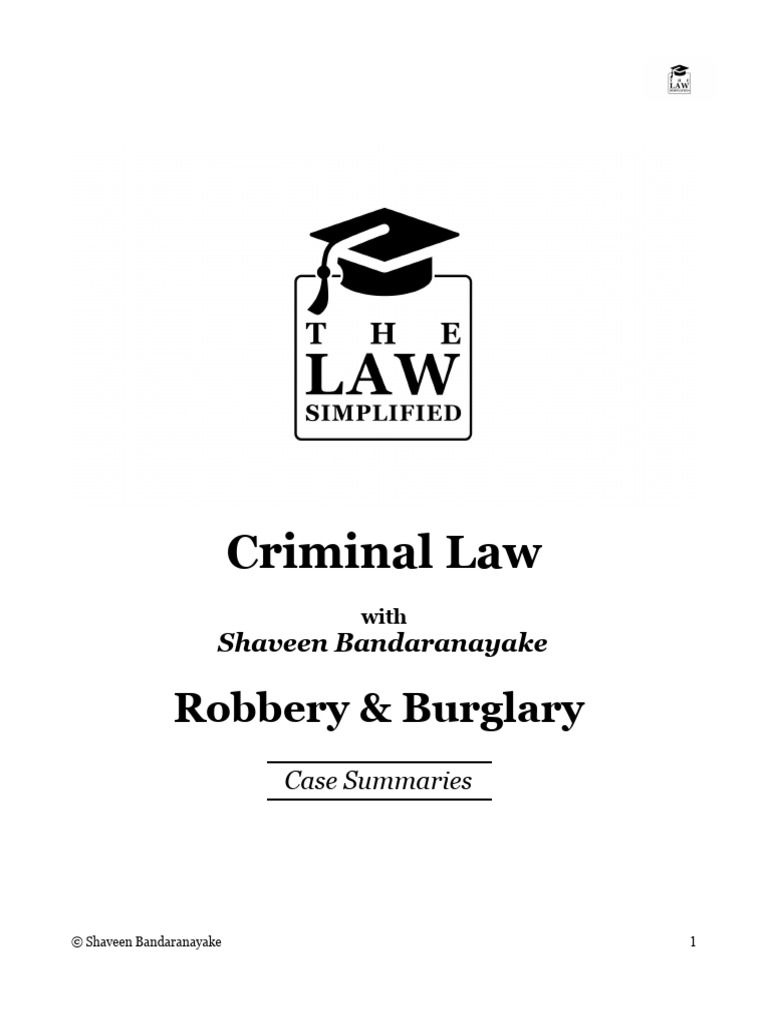 Robbery | PDF | Dishonesty | Theft