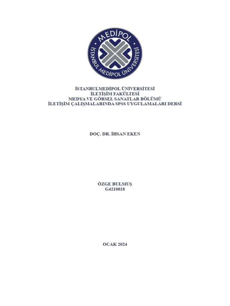 OzgeBulmus G4210018 SPSS Final 2 | PDF