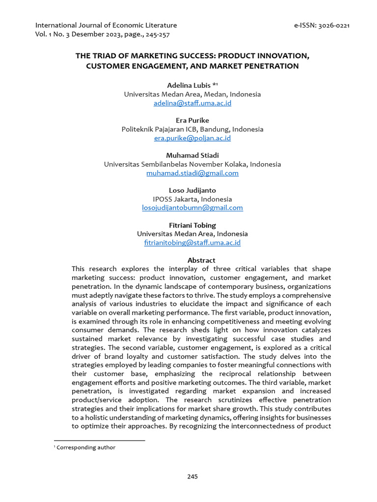 Marketing Success Triad | PDF